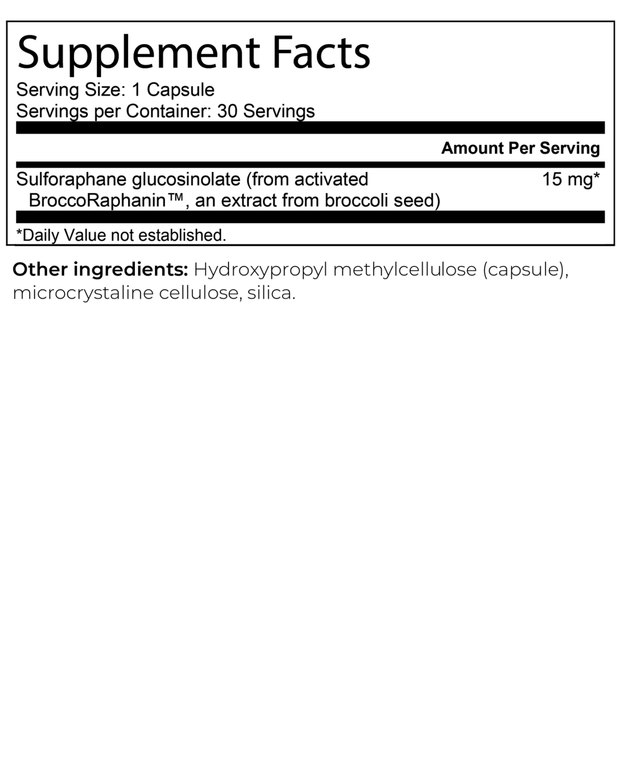 Activated Sulforaphane - Product Sheet - Aptogenix